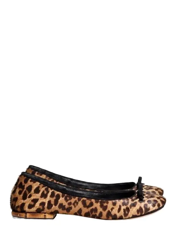 Gucci Ballerina Flats With Bamboo Trim - Brown/black