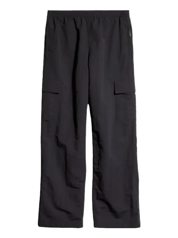 Gucci Froissé Nylon Cargo Pants With Interlocking G Embroidery - Black
