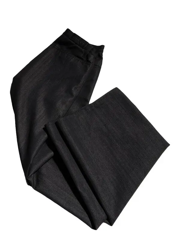 Gucci Loose Fit Cotton Blend Denim Pants - Black
