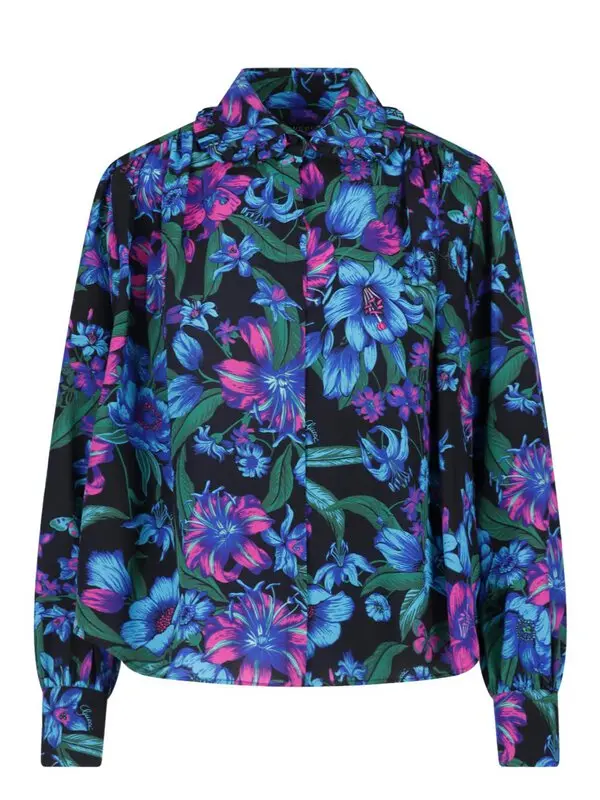 Gucci Floral Print Silk Crêpe De Chine Shirt - Multicolour