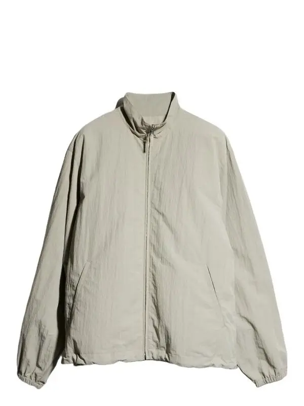 Gucci Froissé Nylon Faille Zip Jacket With Embroidery - Beige