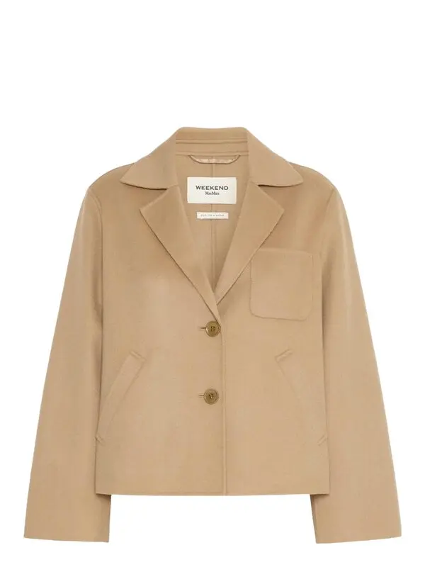 Max Mara Cropped Jacket With Lapels - Nude