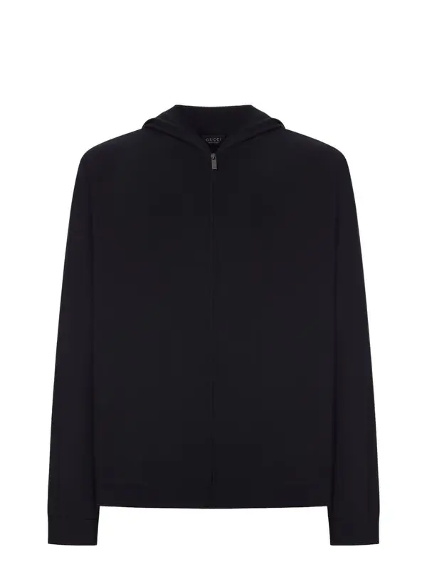 Gucci Soft Rayon Jersey Zip Jacket - Black