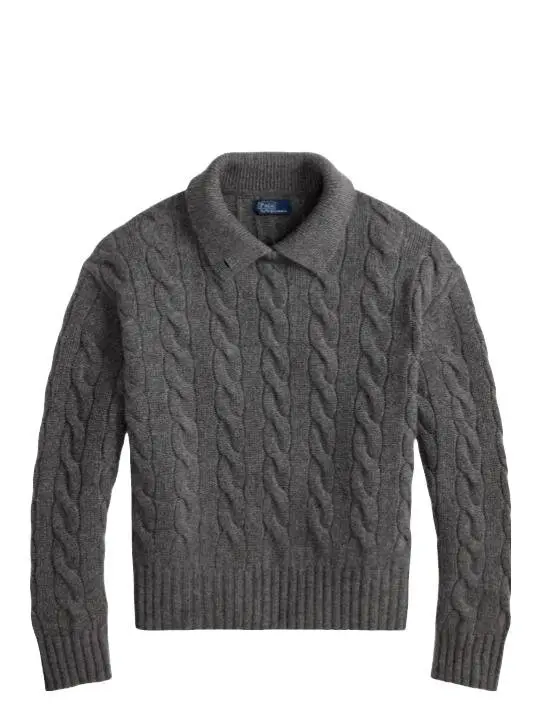 Polo Ralph Lauren Cable Knit Wool Sweater - Grey