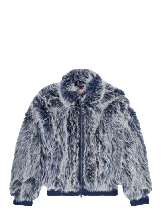 DIESEL® W Victor Faux Fur Jacket - Medium Blue