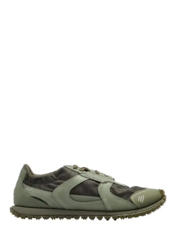 Emporio Armani Ripstop And Mesh Sneakers With Textured Rubber Sole - No