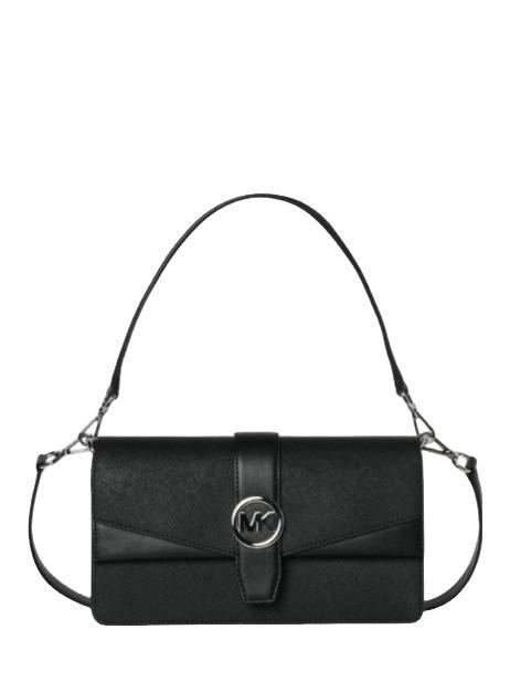 Michael Kors Greenwich Medium Shoulder Bag - Black