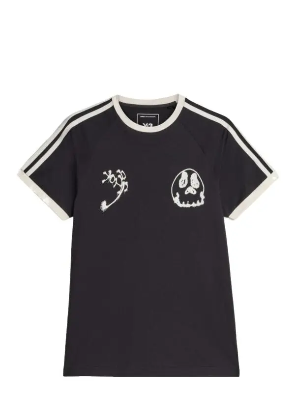Y3 Skull Print T-shirt - Black