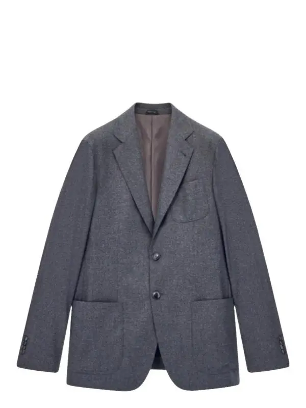 Giorgio Armani Unlined Single-breasted Stretch Cashmere Jacket With Two Buttons - Grey