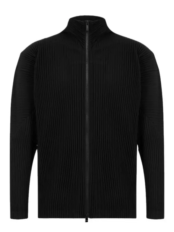 Issey Miyake Textured Zip Shirt - Black