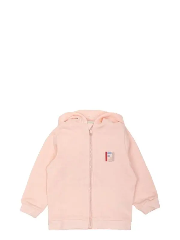 Fendi Logo Embroidered Zip-up Hoodie - No