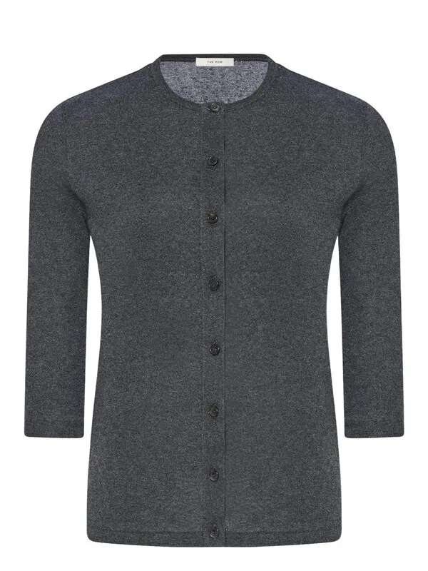 THE ROW Crewneck Cardigan - Dark Gray