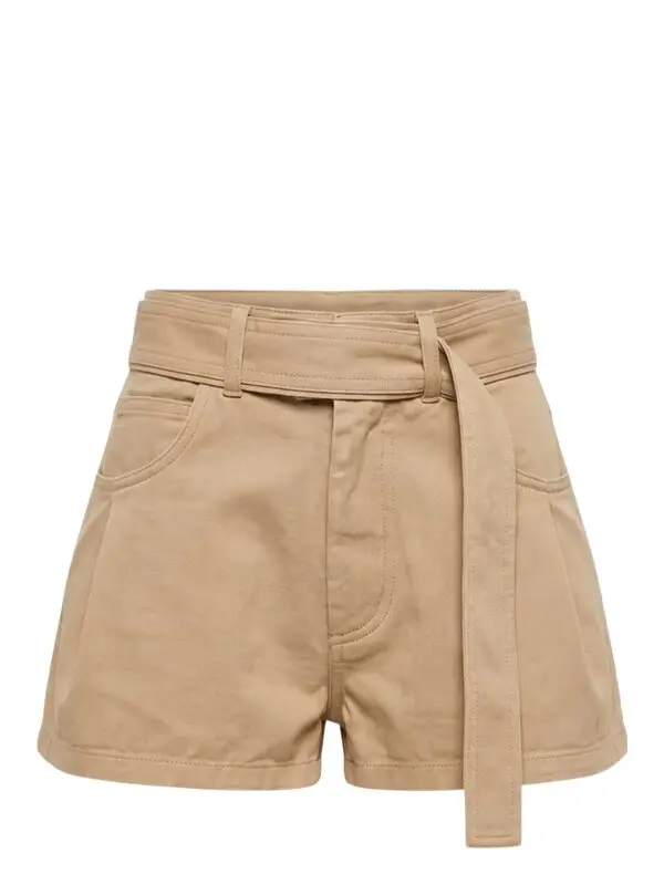 DIESEL® Belted Logo-plaque Shorts - Beige