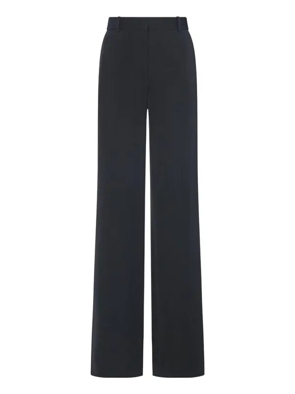 THE ROW Coleman Wool Gabardine Bootcut Trousers - Black
