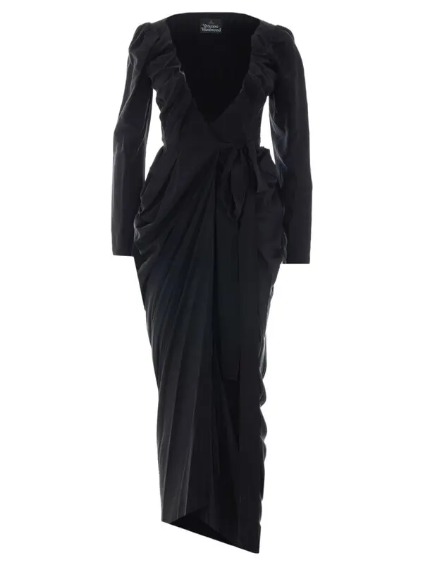 VIVIENNE WESTWOOD Kendall Draped Wrap Dress - Black