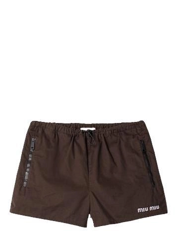 Miu Miu Gabardine Shorts - Ebony
