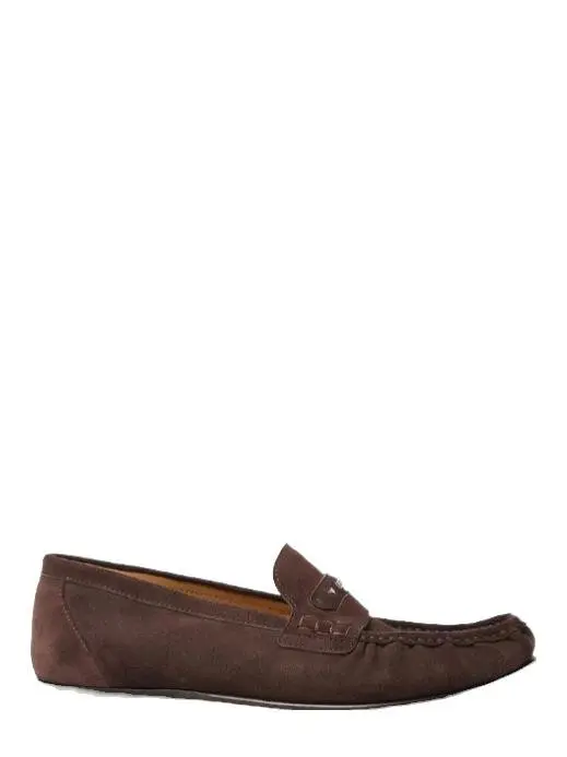 Fendi Scrunch Loafers With Logo Detailing - Brown