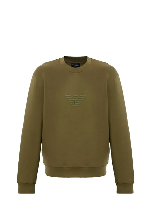 Emporio Armani Essential Cotton Double Jersey Sweatshirt - Green