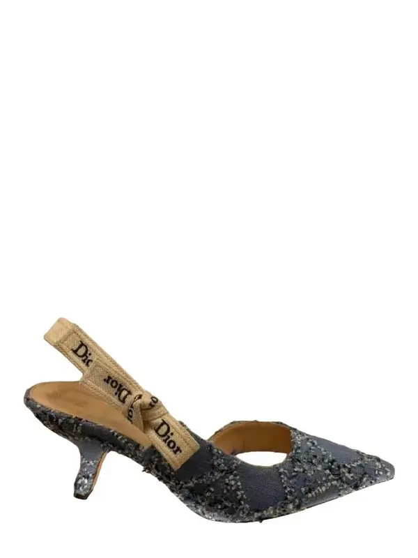 Dior Pointed-toe Slingback High-heeled Sandals - Black