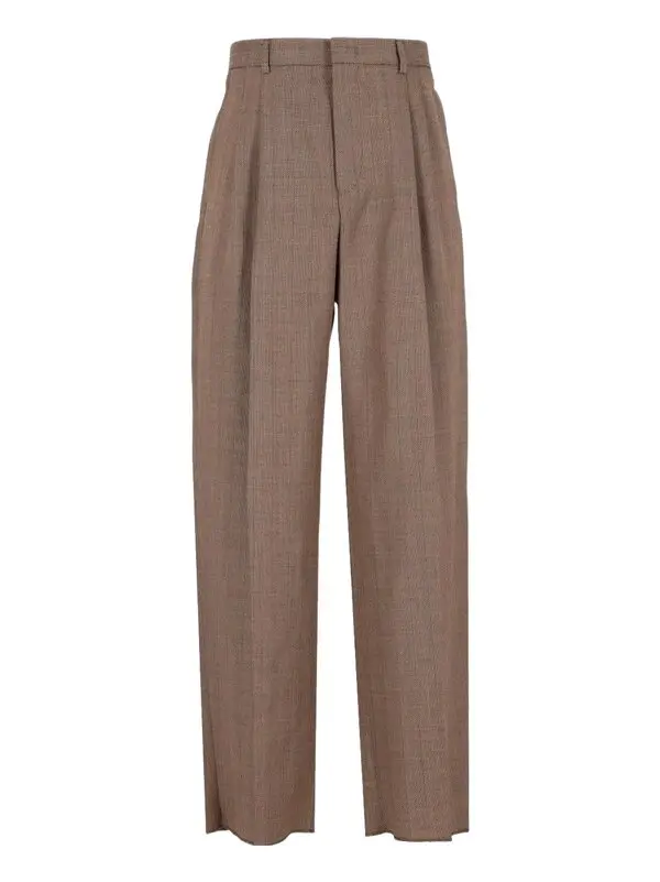 Emporio Armani Tailored Trousers With Belt Loops - Beige