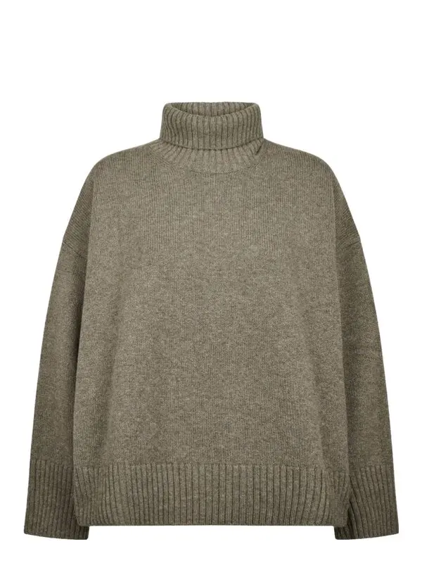 Soeur High-neck Knit Sweater - Green