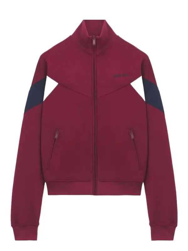 Alexander McQueen Panelled Chevron Track Jacket - Red