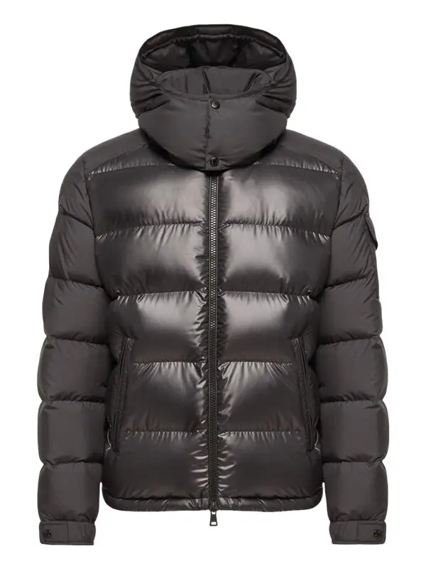 Moncler Maya Logo Patch Puffer Jacket - Black