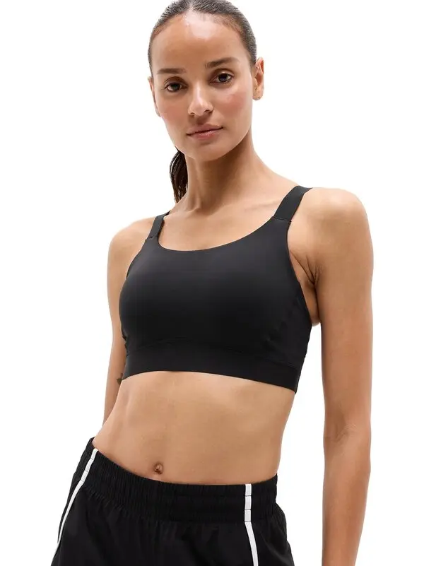 Athleta Interval Adjustable Sports Bra A-c - Black