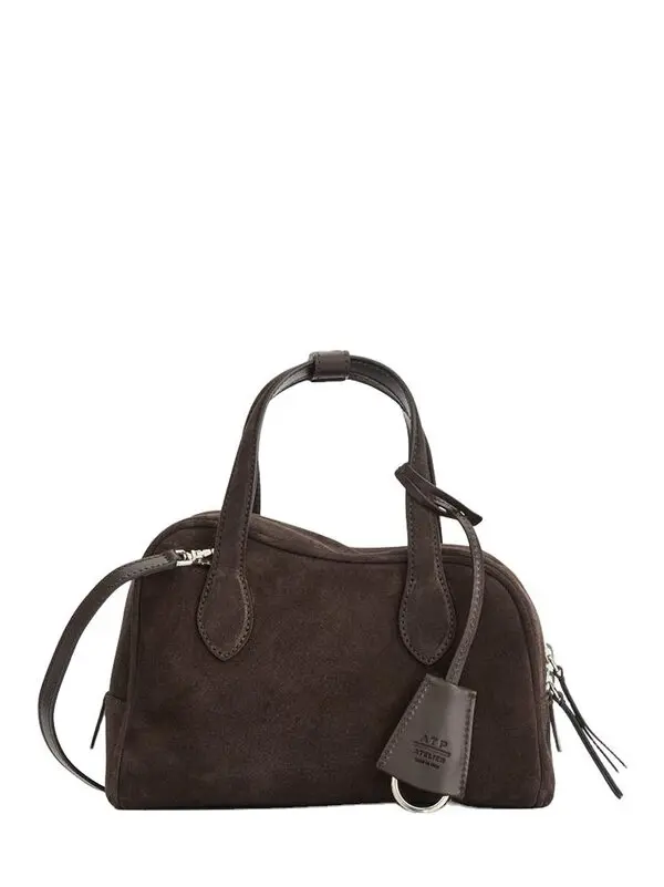 ATP ATELIER Ormelle Suede Top Handle Bag - Walnut