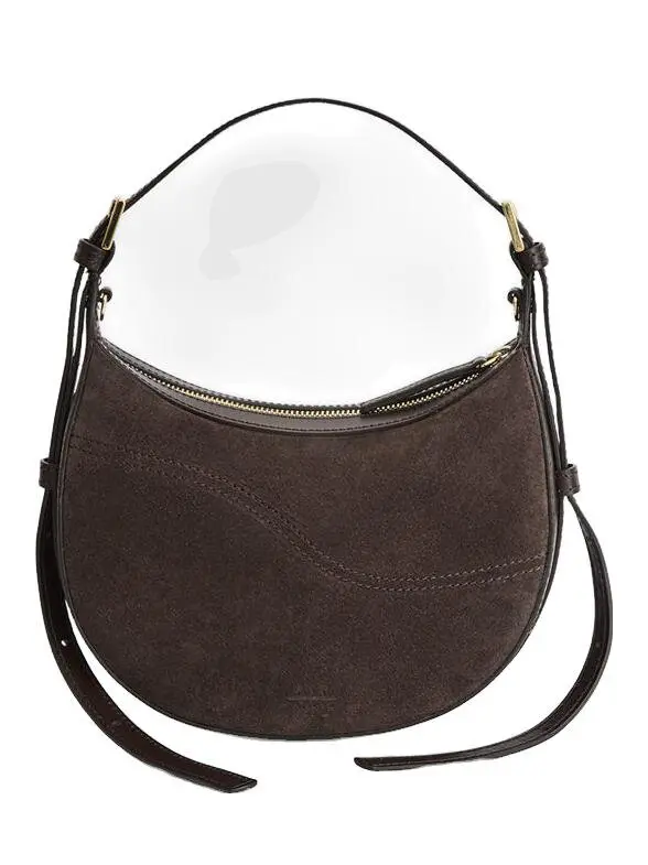 ATP ATELIER Silea Suede/leather Mini Hobo Bag - Walnut