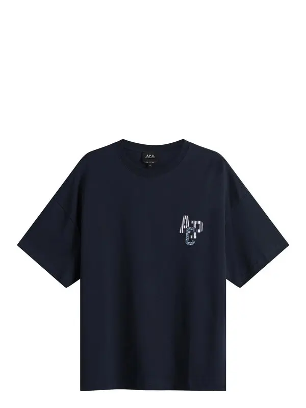 A.p.c. Bruno Applique Logo T-shirt - Dark Navy
