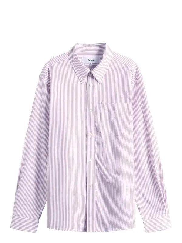 PALMES Deuce Oxford Shirt - Red Stripe