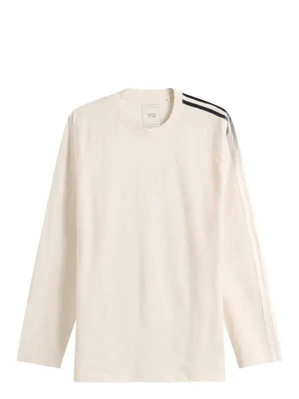 Y3 Oversized Gradient Stripes Long Sleeve T-shirt - Cwhite