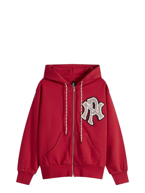 NO PROBLEMO Nyp Varsity Zip Hoodie - Red