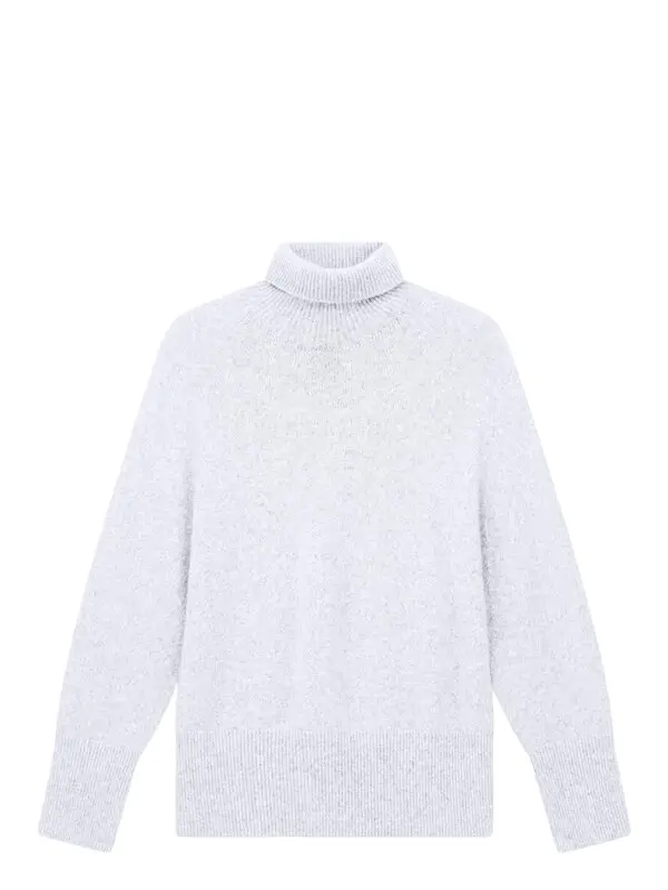 Giorgio Armani Oversized Turtleneck Sweater In Pure Cashmere Jersey - Beige