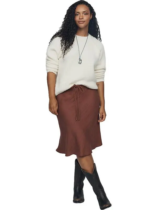 Maeve Classic Midi Skirt - Mink