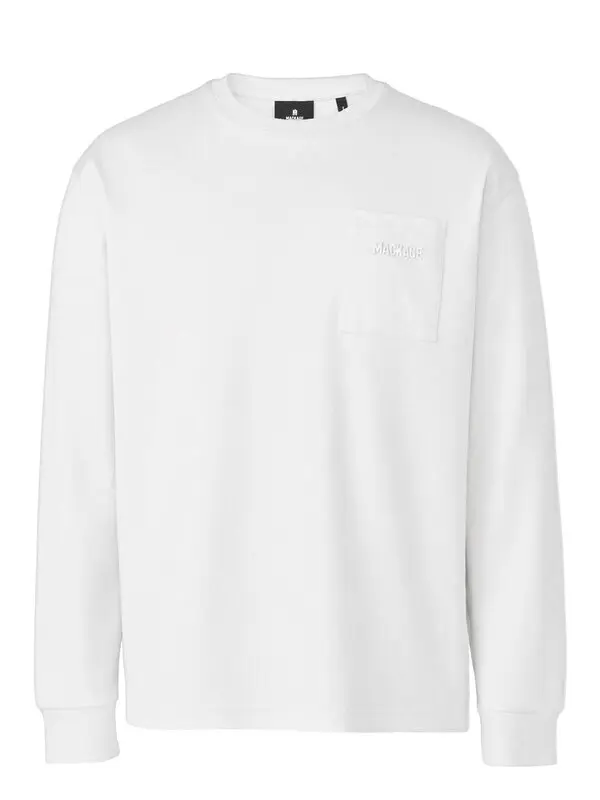 Mackage Trey Long Sleeve Crew Neck T-shirt - White