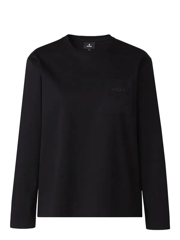 Mackage Bao Organic Cotton T-shirt With Pocket - Black