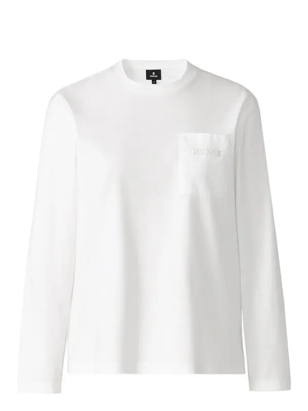 Mackage Bao Organic Cotton T-shirt With Pocket - White