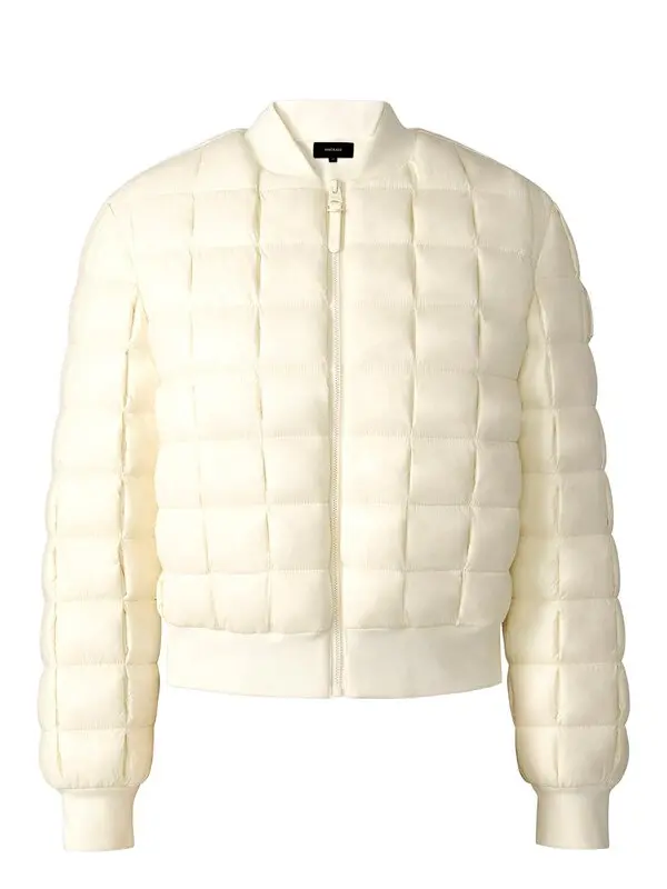 Mackage Amida Quilted Bomber Jacket - Cream