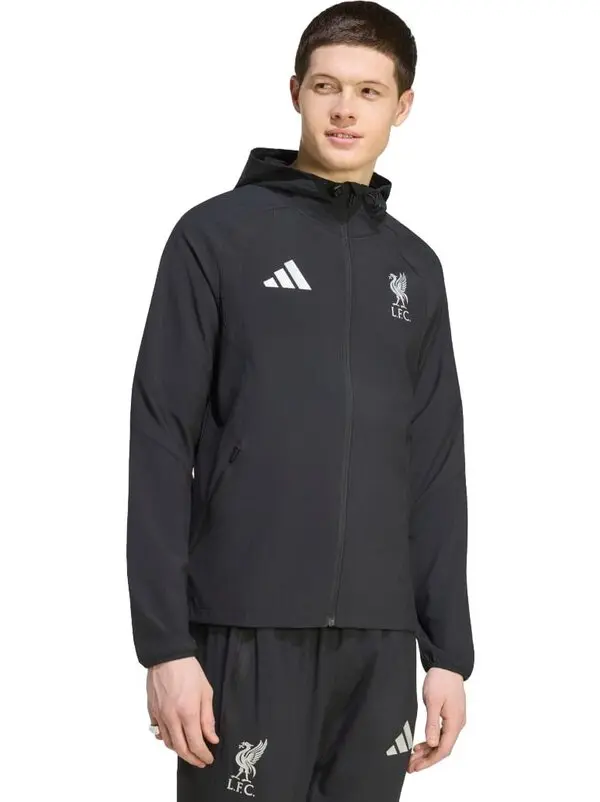 Adidas Liverpool Fc Tiro Travel Full Zip Windbreaker - Black