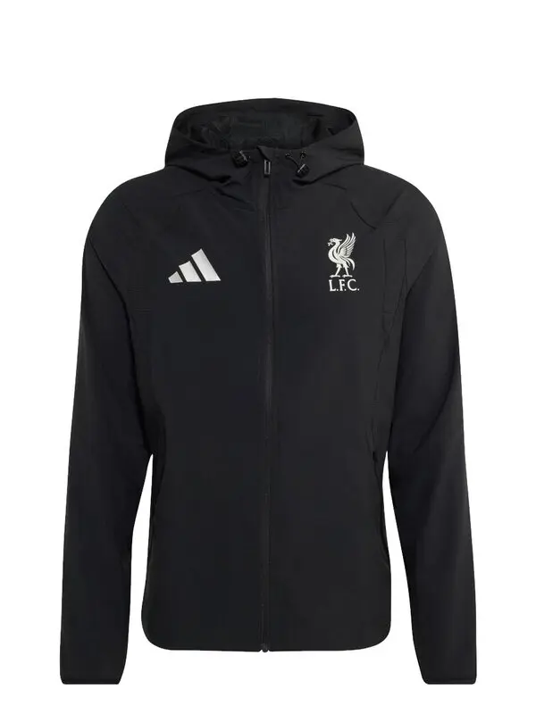 Adidas Liverpool Fc Tiro Travel Full Zip Windbreaker - Black