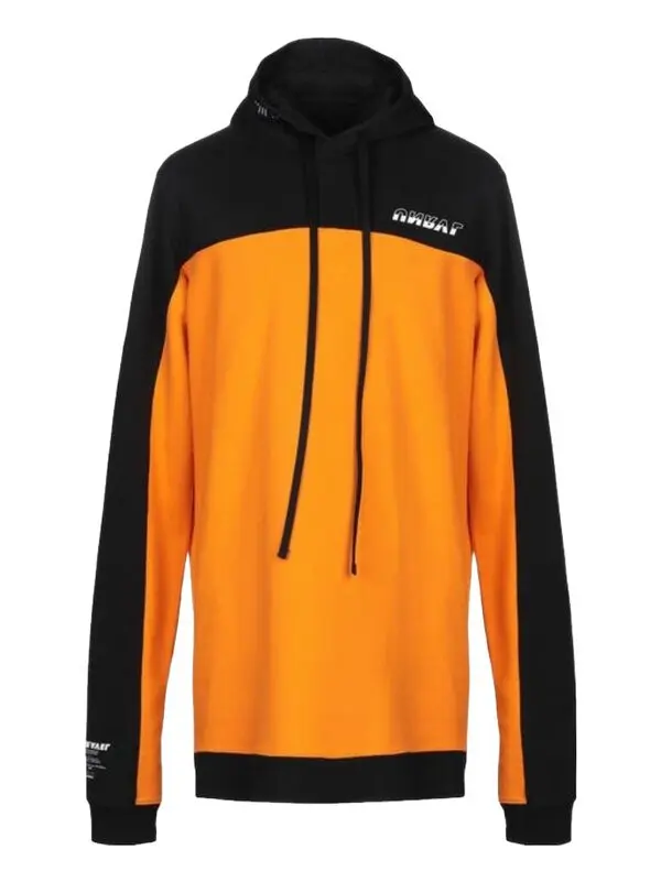 BEN TAVERNITI UNRAVEL PROJECT Color-blocked Hooded Sweater - Orange
