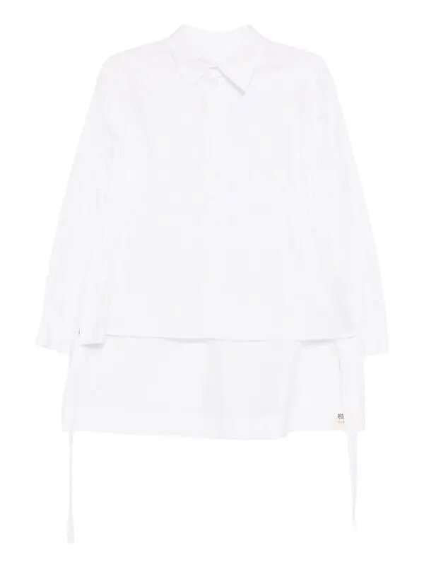 Yohji Yamamoto Gathered Waist Shirt - White
