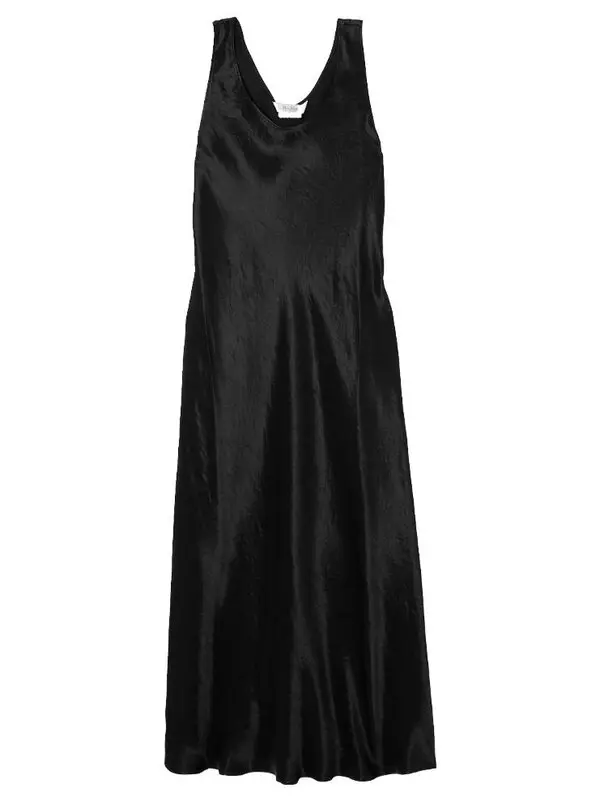Max Mara Talete Pleated Midi Dress - Black