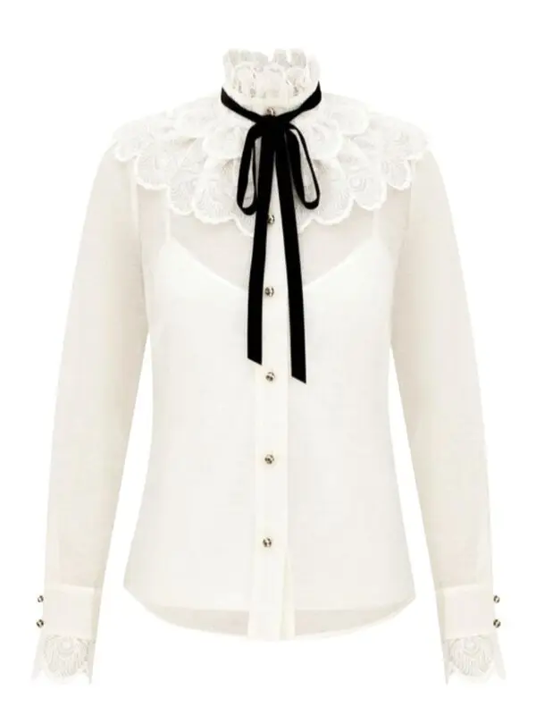 Zimmermann Valiant Tuxedo Blouse - Ivory