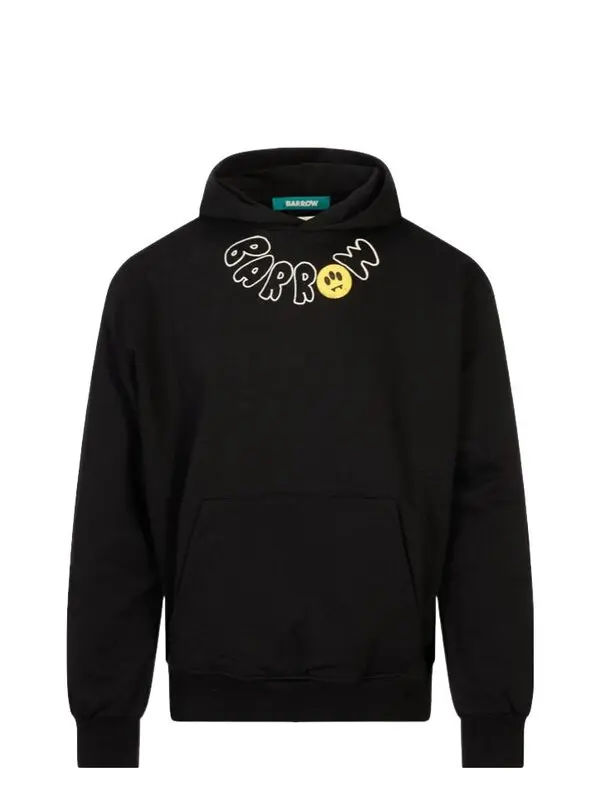 BARROW Teddy Bear Graphic Hoodie - Black