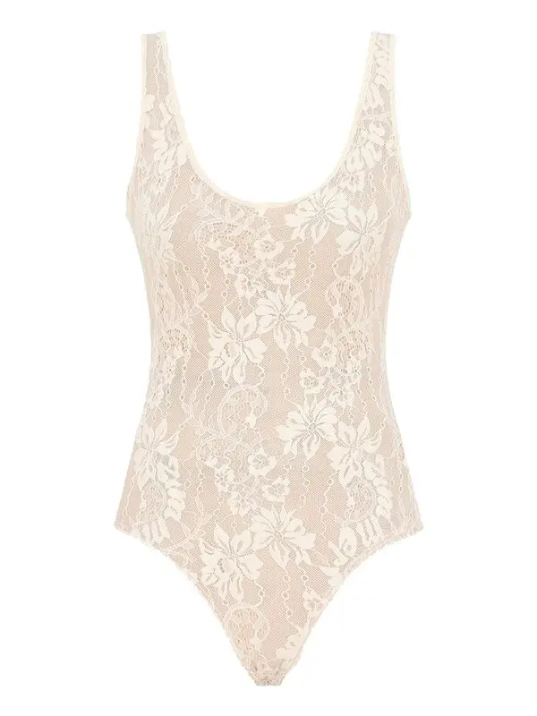 Zimmermann Lace Scoop Bodysuit - Cream