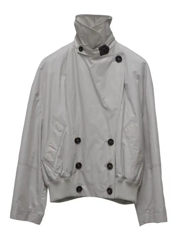 Brunello Cucinelli Long Sleeve Casual Jacket With Stand Collar - No