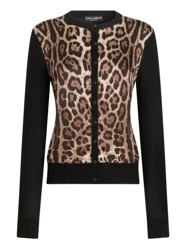 Dolce & Gabbana Leo-print Wool Cardigan - Multi-color